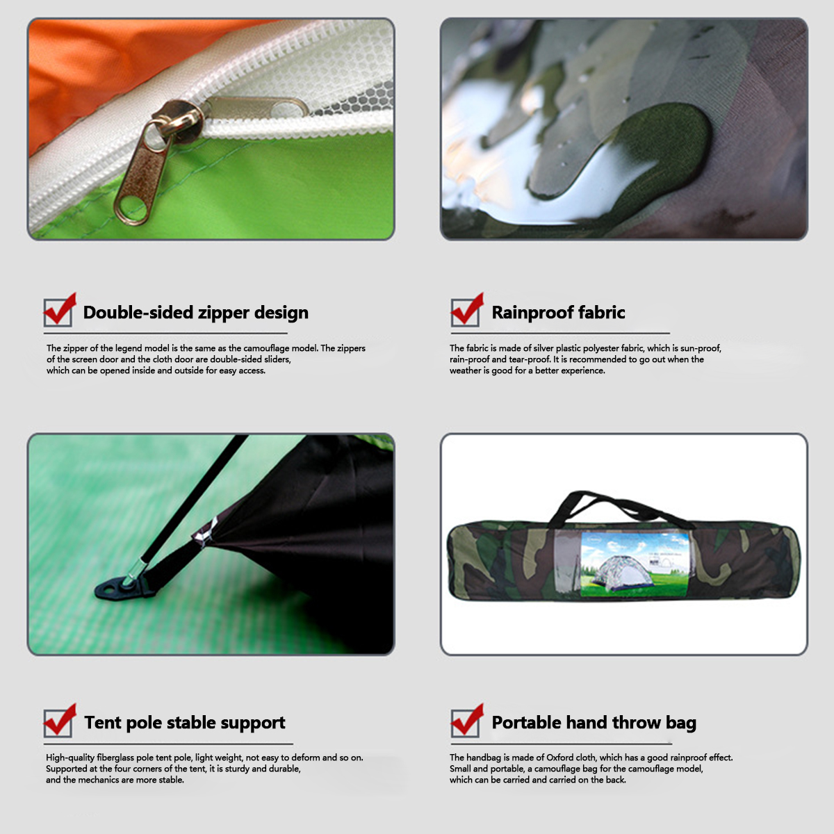 Goat Camouflage Ultralight Waterproof Cheap Camping Tent Single Layer ...